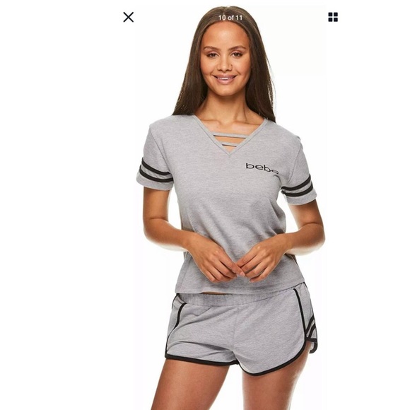 bebe | Intimates & Sleepwear | Bebe Womens Graphic Tshirt And Pj Shorts ...